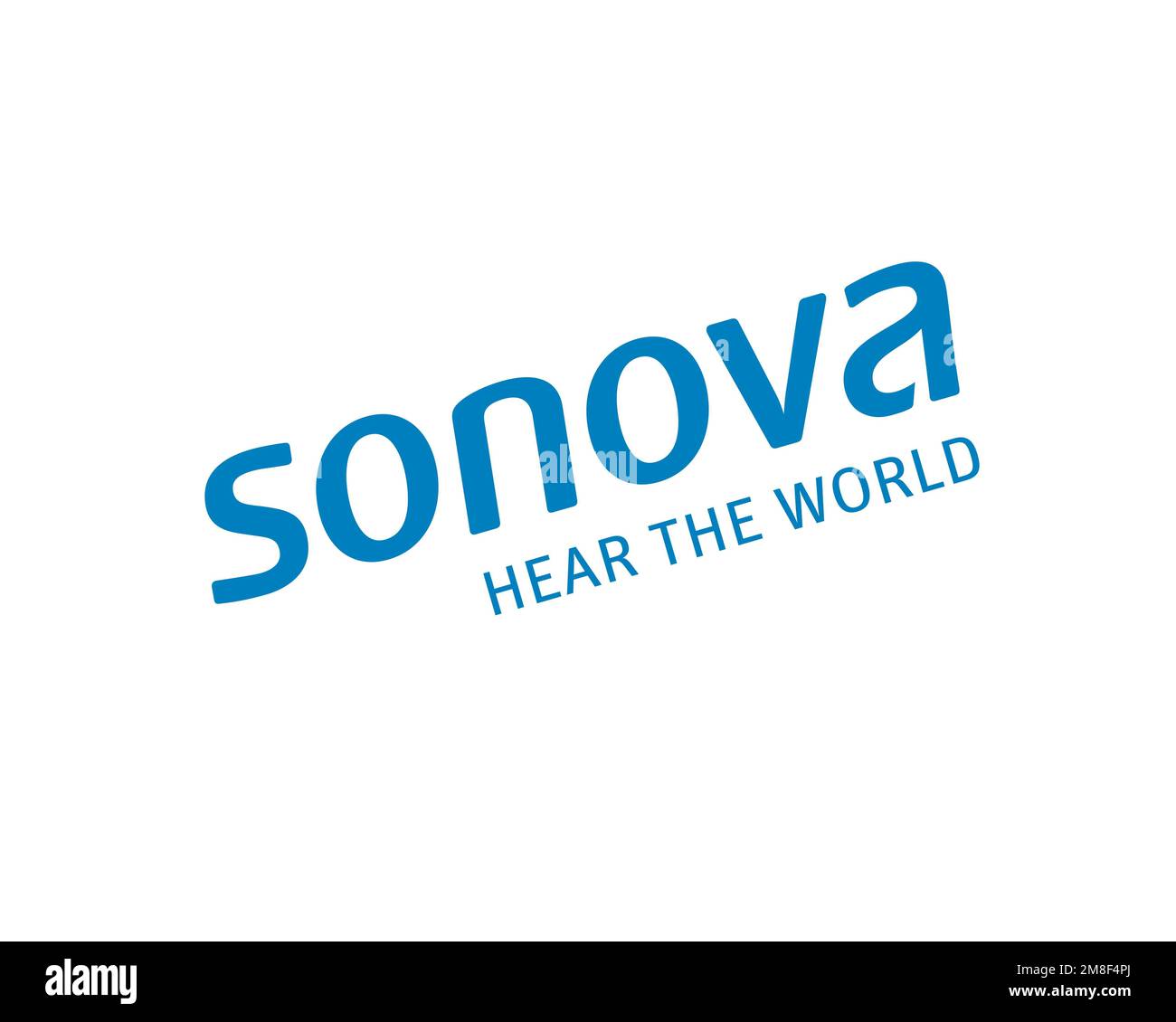 Sonova, rotated logo, white background Stock Photo - Alamy