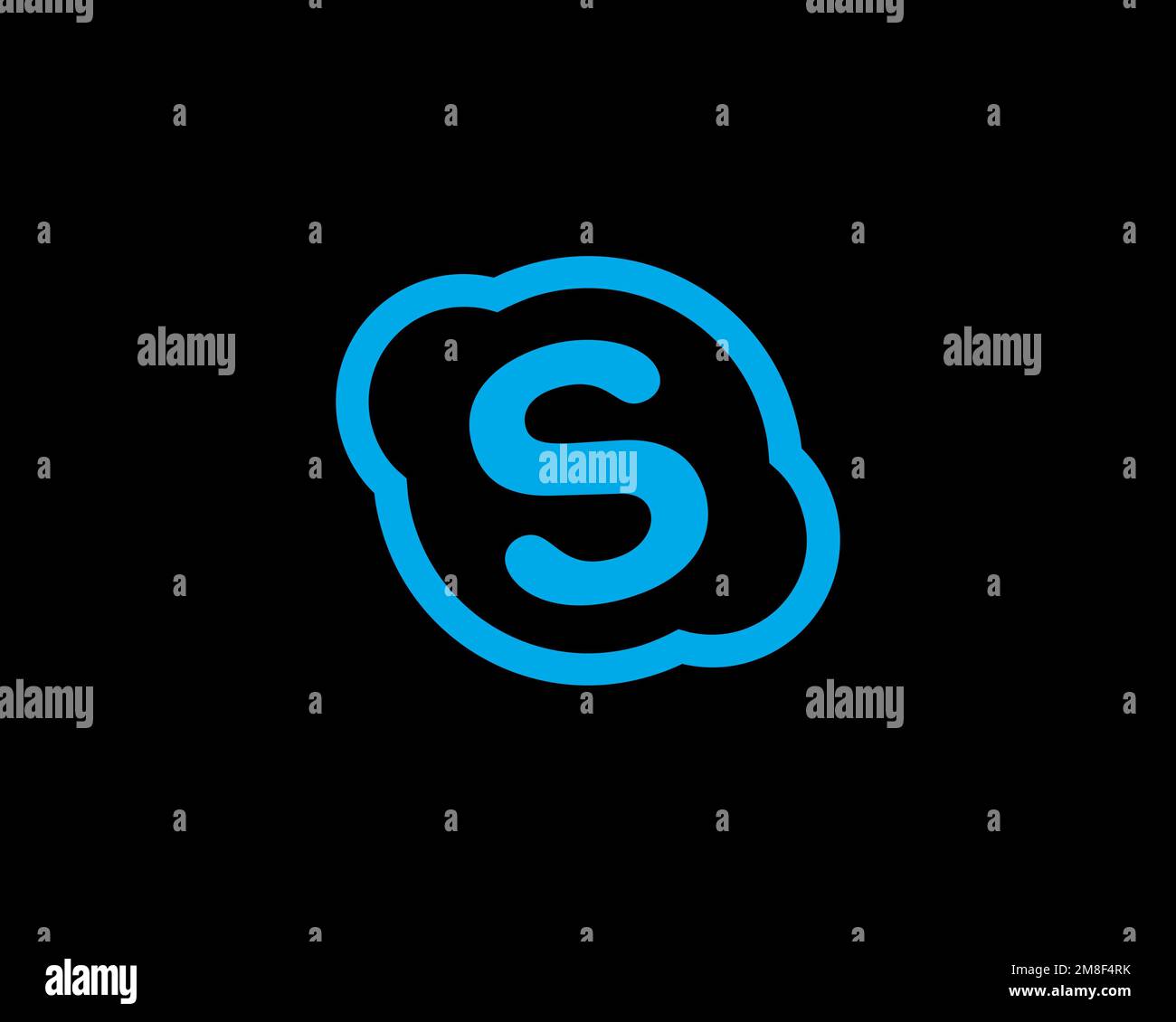 Skype for Business Server, rotated logo, black background Stock Photo ...