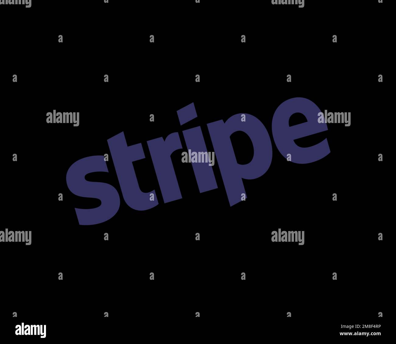 Stripe company, rotated logo, black background Stock Photo - Alamy