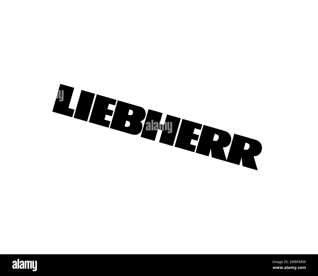 Somatel Liebherr, rotated logo, white background B Stock Photo - Alamy