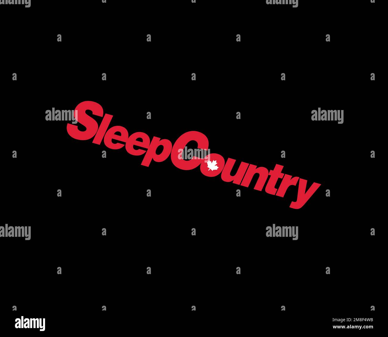 Sleep Country Canada, rotated logo, black background B Stock Photo - Alamy