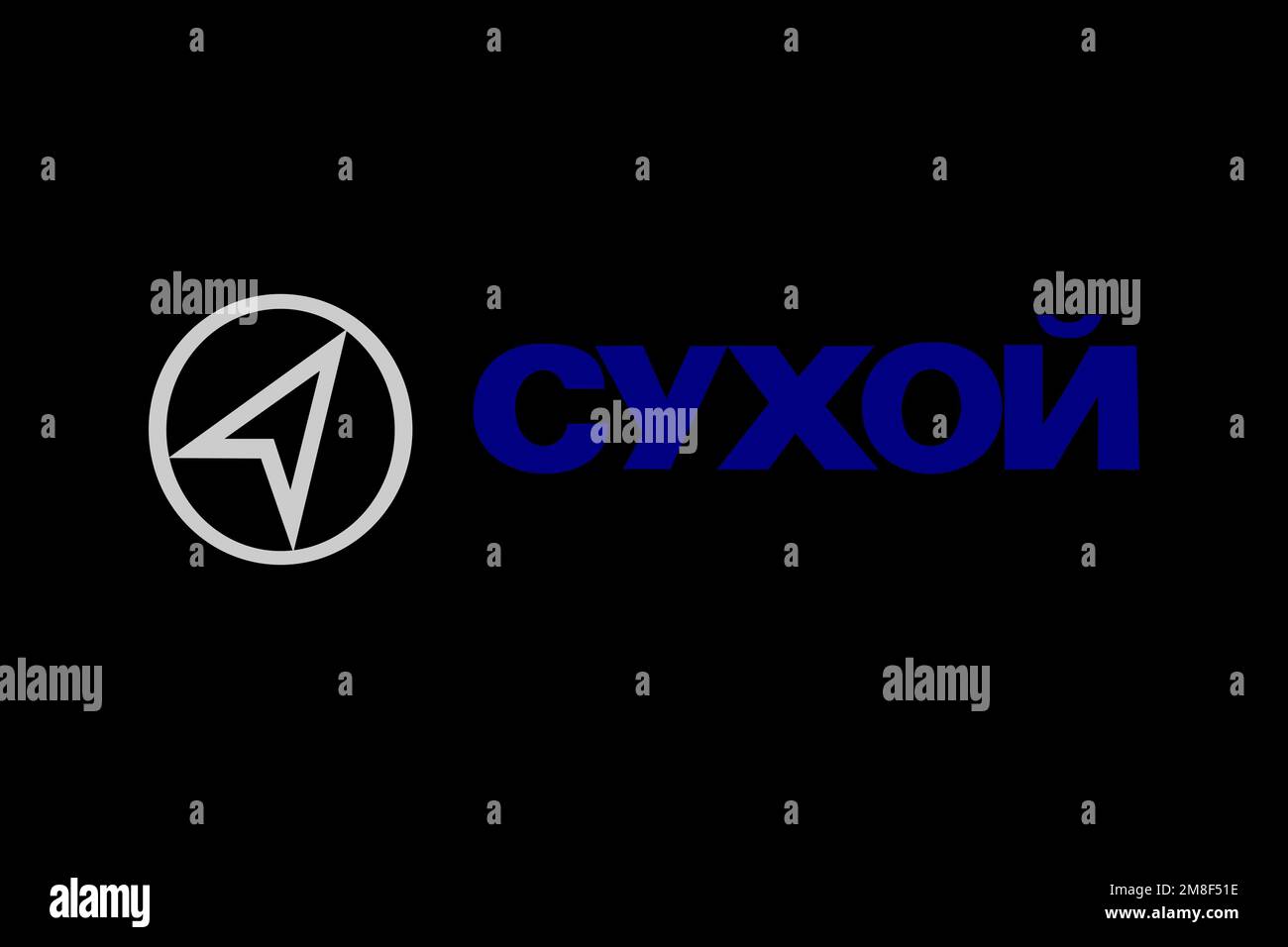 Sukhoi, Logo, Black background Stock Photo - Alamy