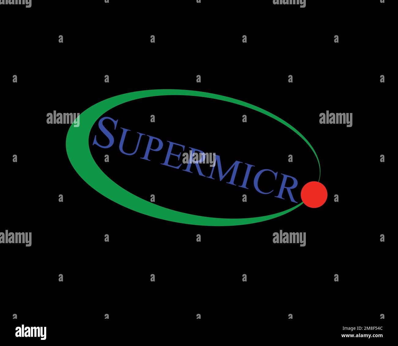 Supermicro, rotated logo, black background B Stock Photo - Alamy