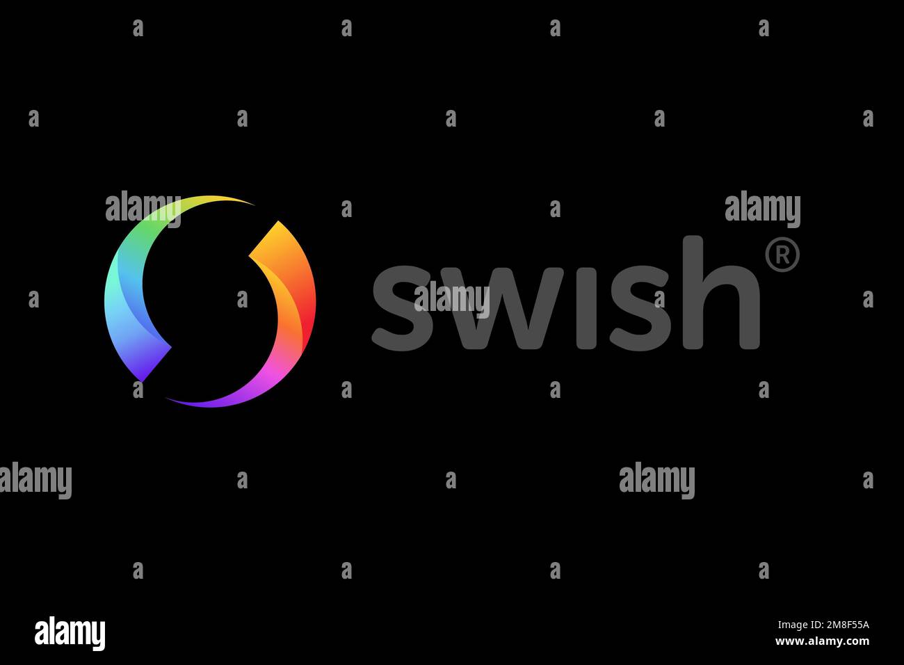 Swish payment, Logo, Black background Stock Photo - Alamy