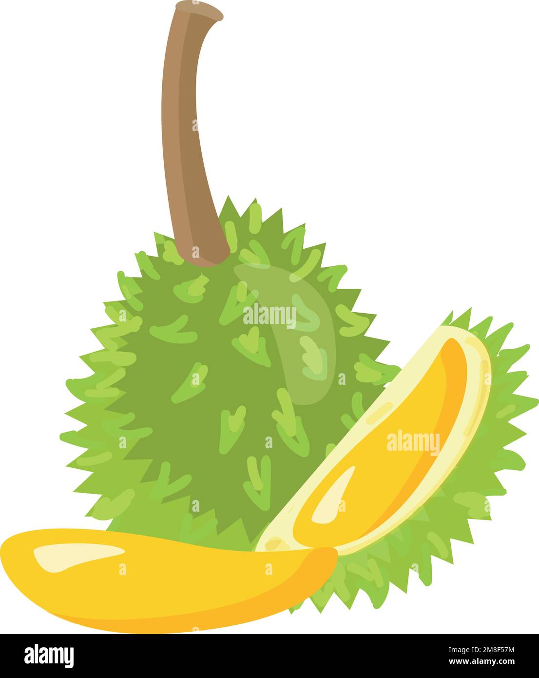 Durian fruit icon cartoon vector. Sweet food Stock Vector Image & Art ...