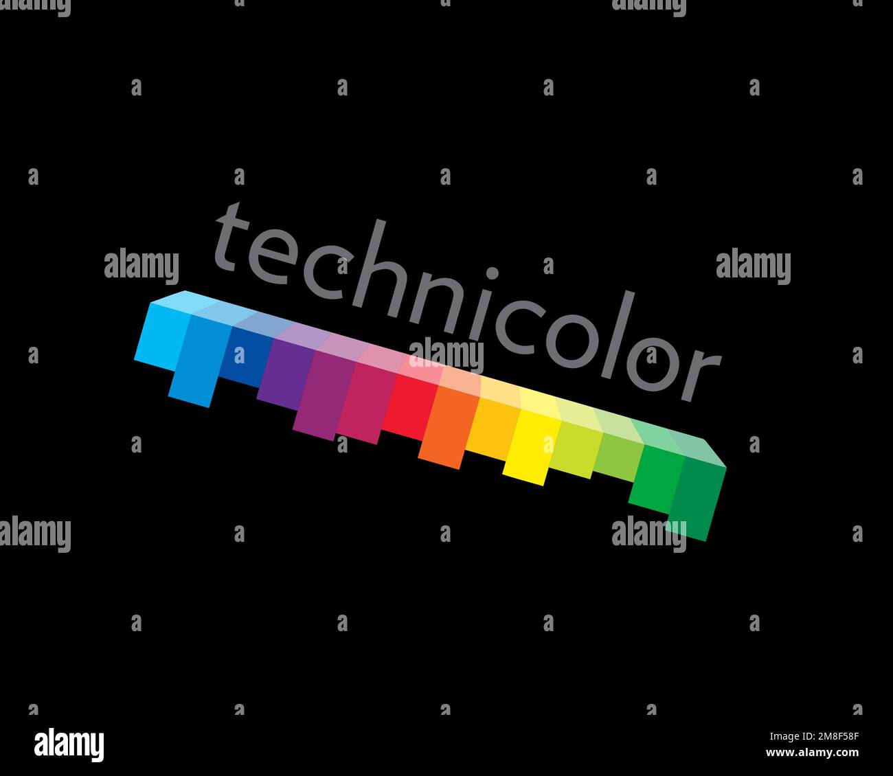 Technicolor SA, rotated logo, black background B Stock Photo - Alamy