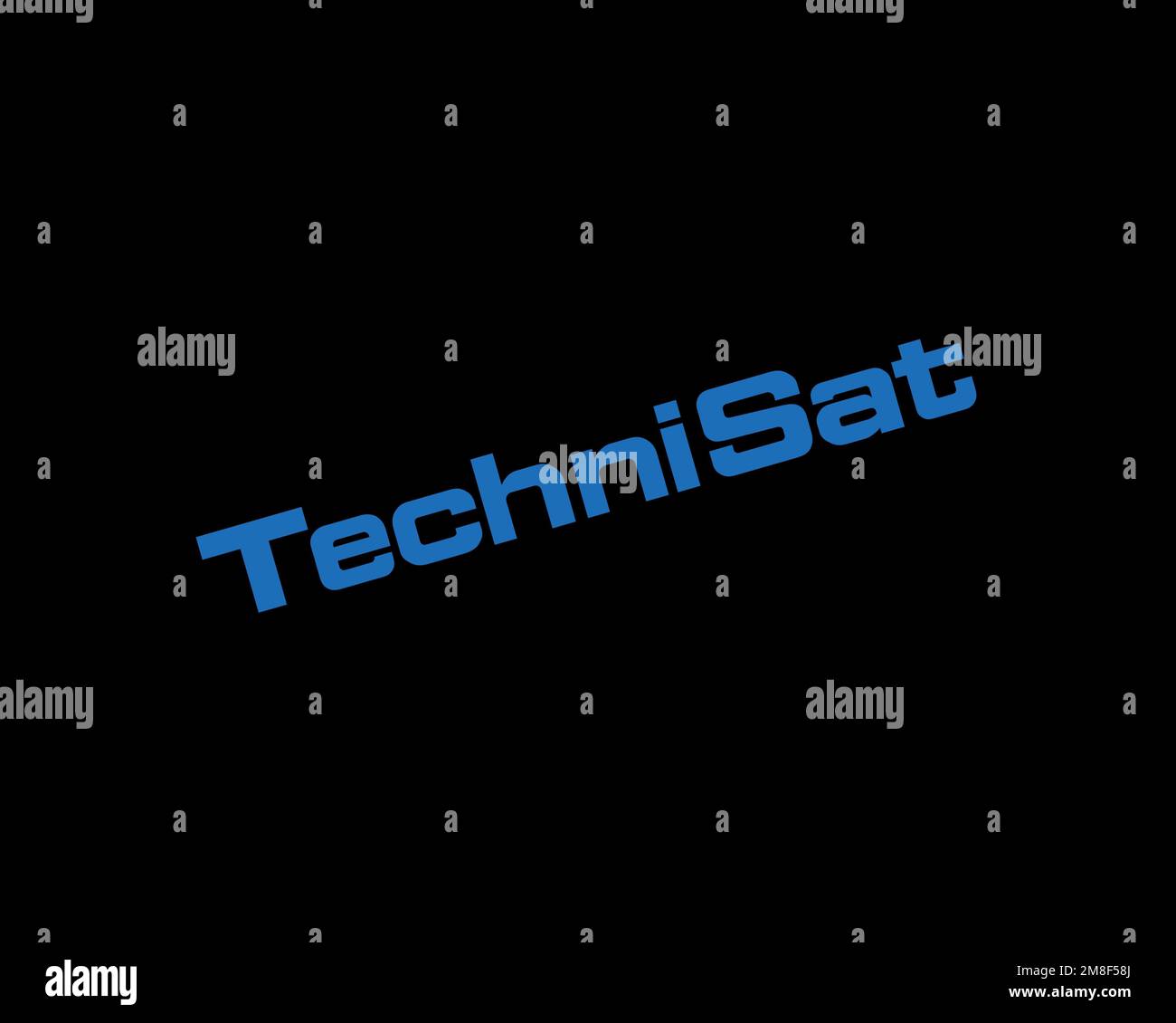 TechniSat, rotated logo, black background Stock Photo - Alamy