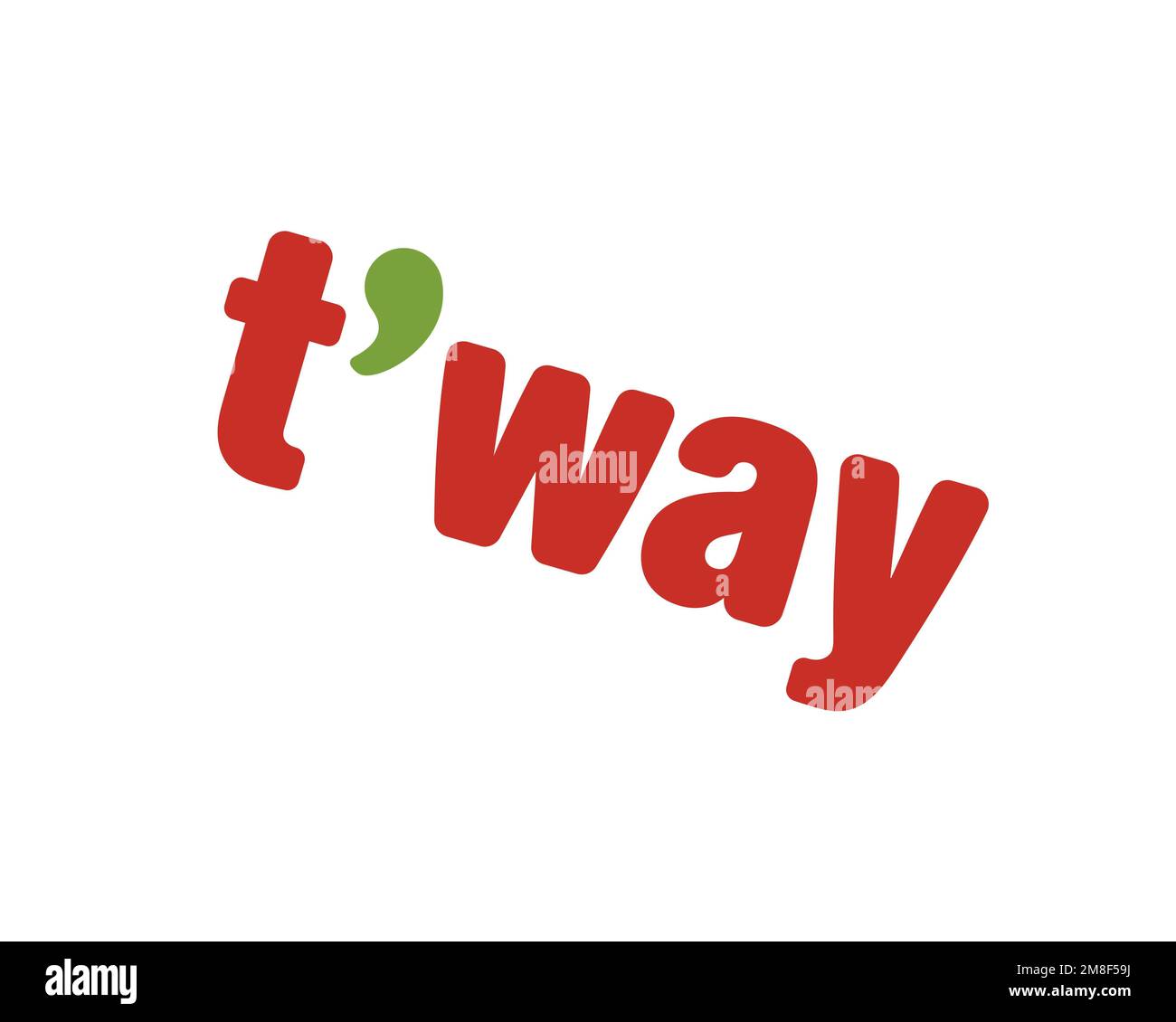 T'way Air, rotated logo, white background B Stock Photo - Alamy