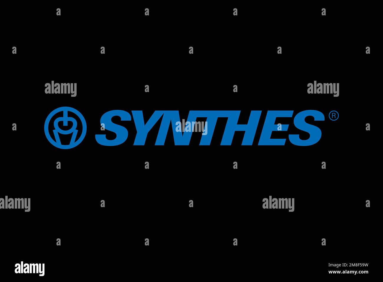 Synthes, Logo, Black background Stock Photo - Alamy