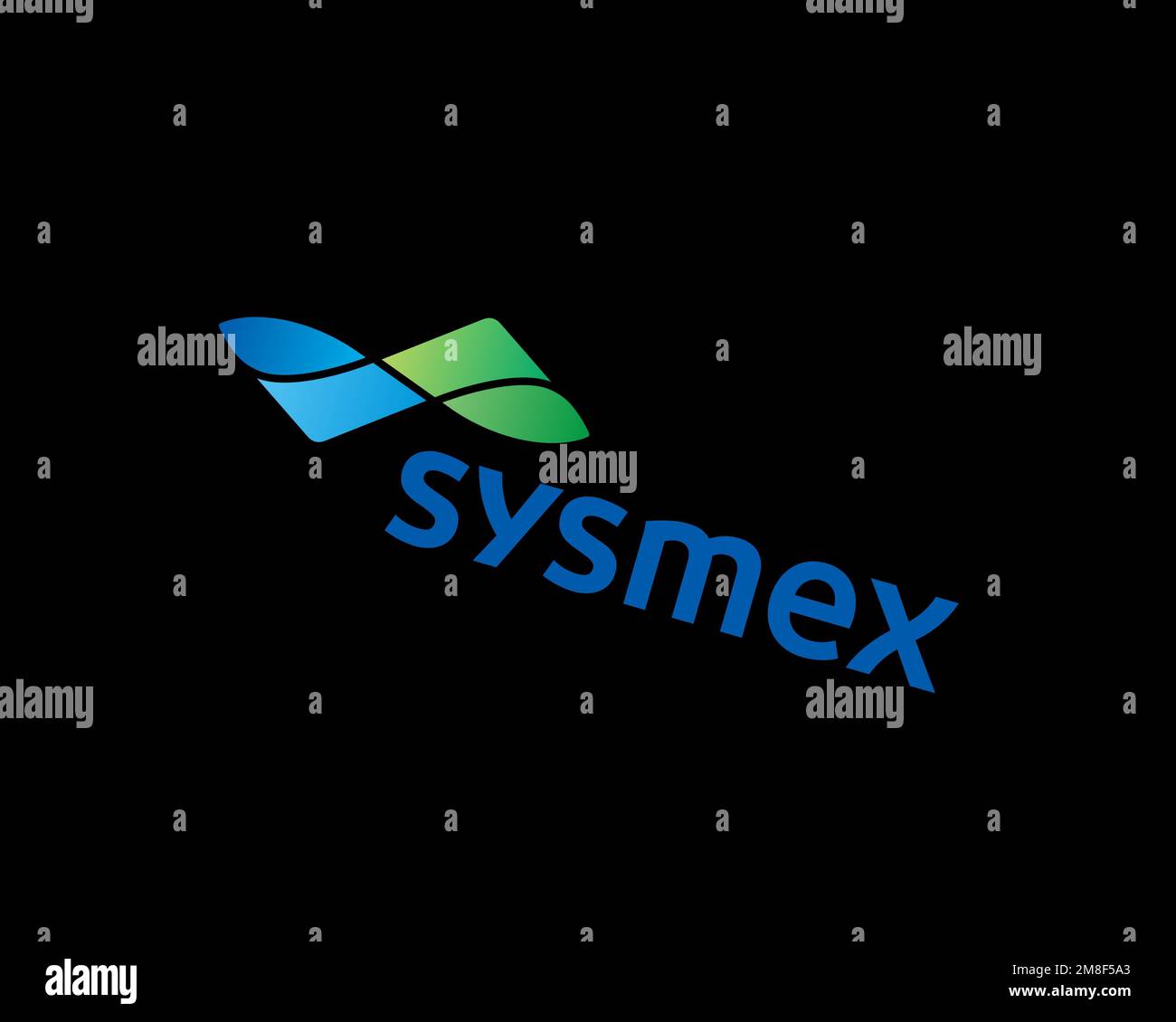 Sysmex Corporation, rotated logo, black background B Stock Photo - Alamy