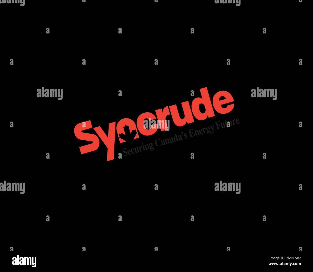 Syncrude, rotated logo, black background Stock Photo - Alamy