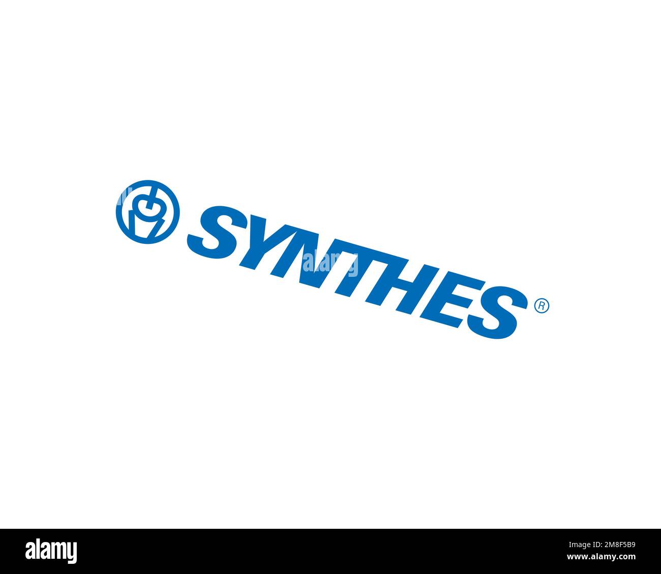 Synthes, rotated logo, white background B Stock Photo - Alamy