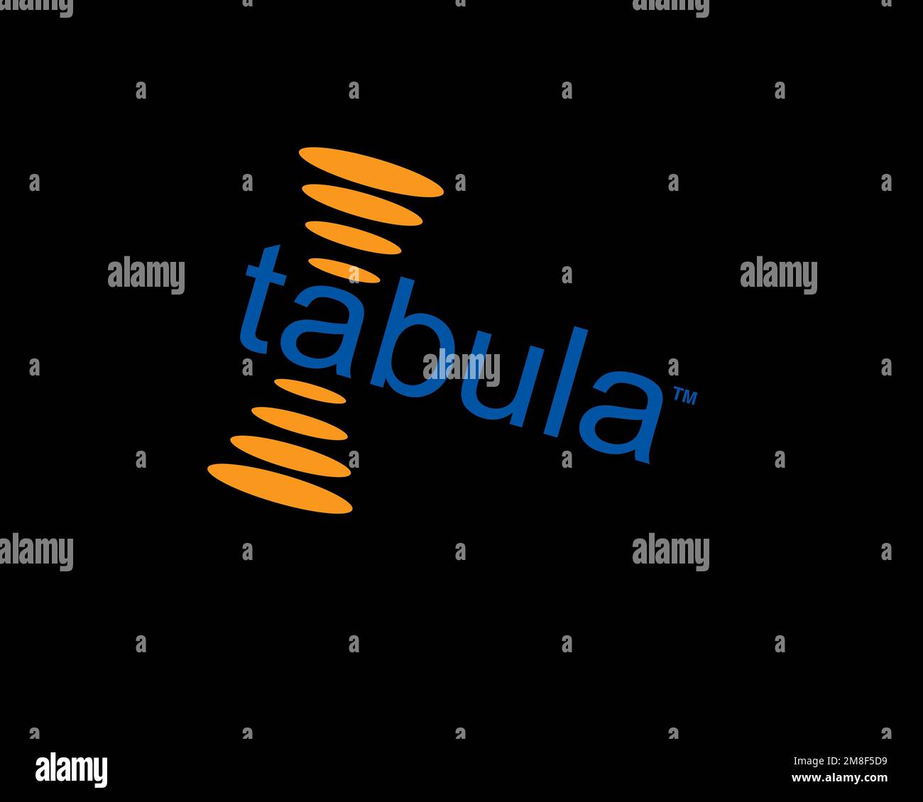 Tabula company, rotated logo, black background B Stock Photo - Alamy