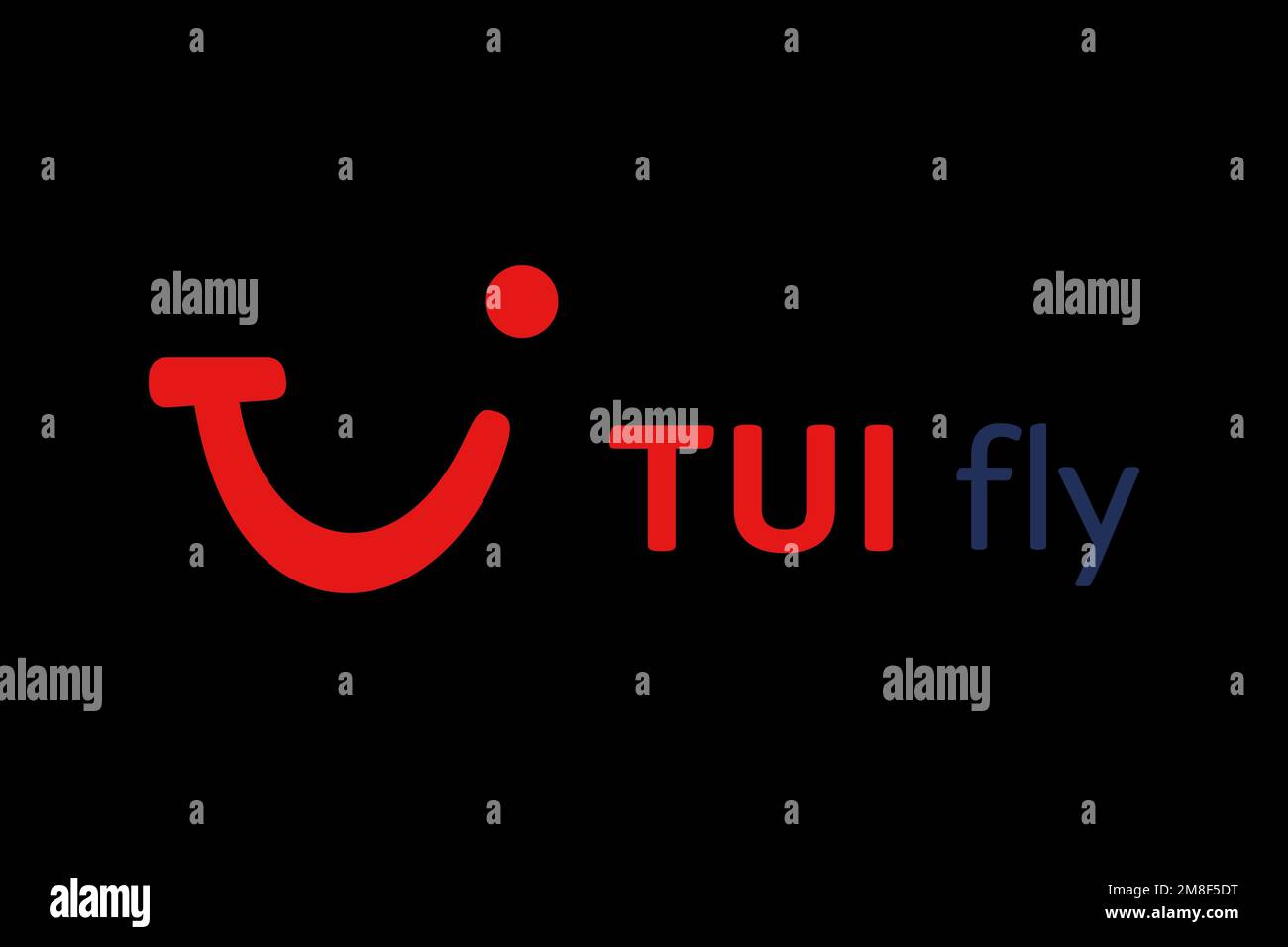 TUI fly Germany, Logo, Black background Stock Photo - Alamy
