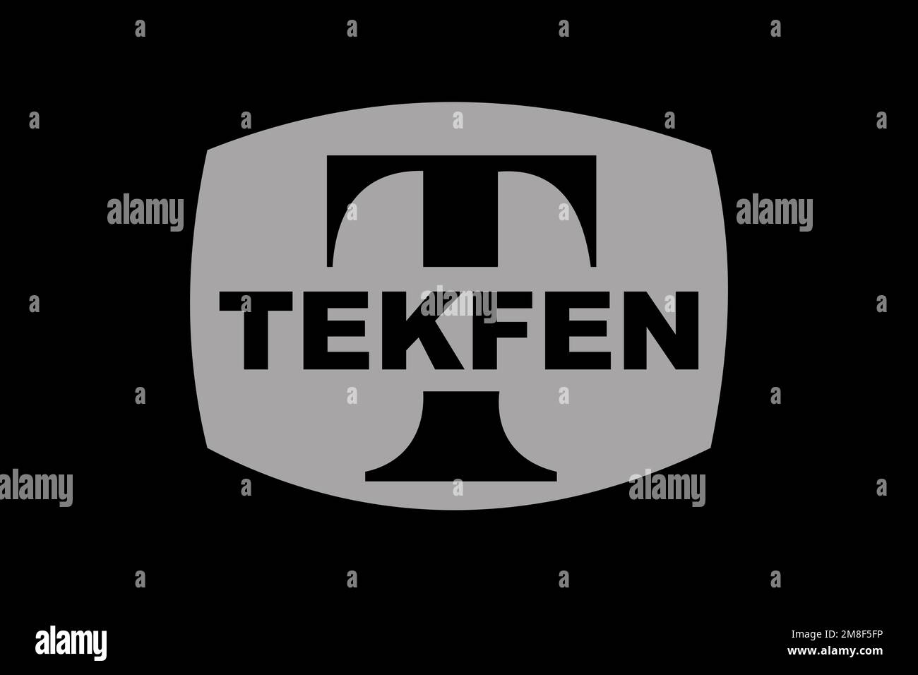 Tekfen Construction and Installation, Logo, Black background Stock ...