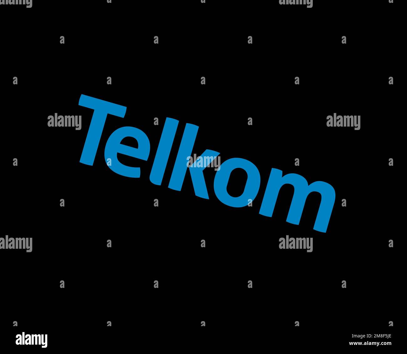 Telkom South Africa, rotated logo, black background B Stock Photo - Alamy