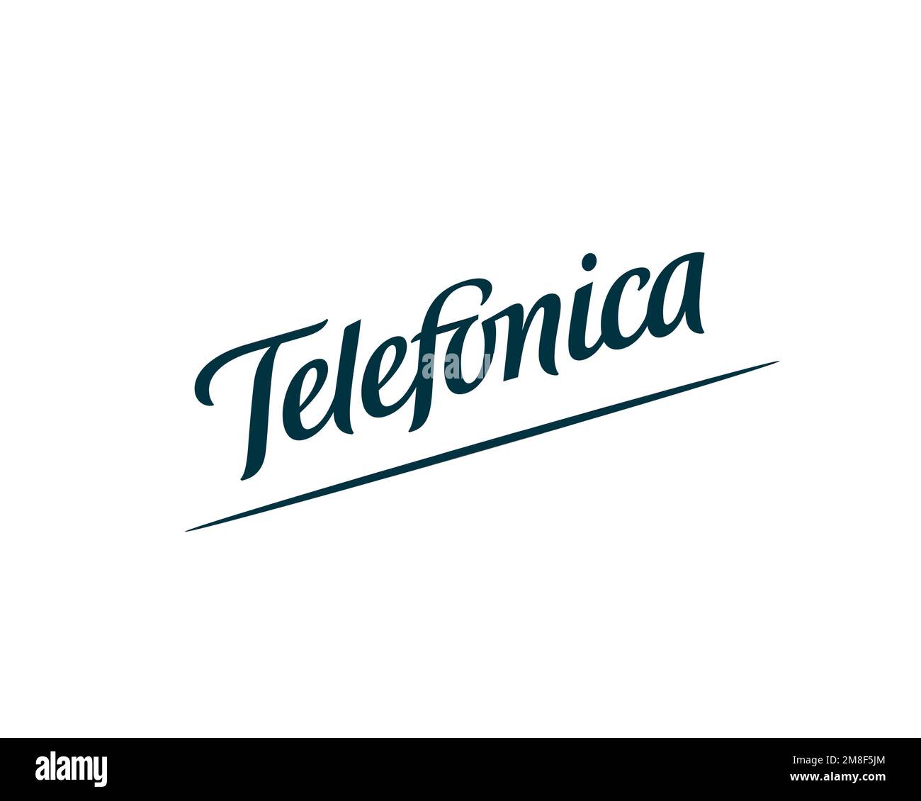 Telefonica Germany, rotated logo, white background Stock Photo - Alamy