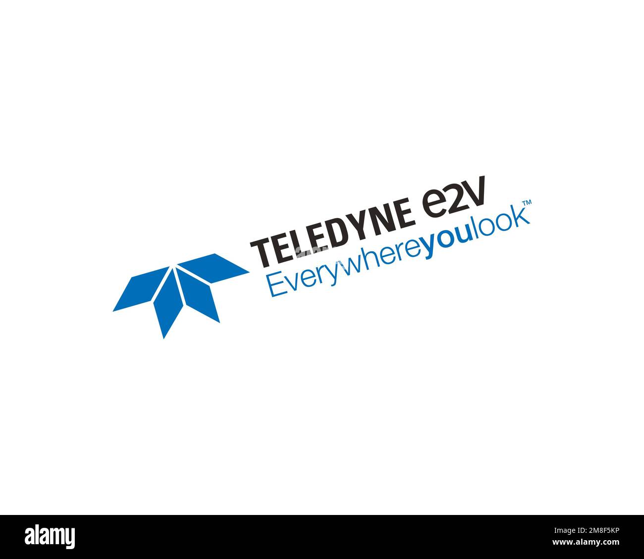 Teledyne e2v, rotated logo, white background Stock Photo - Alamy