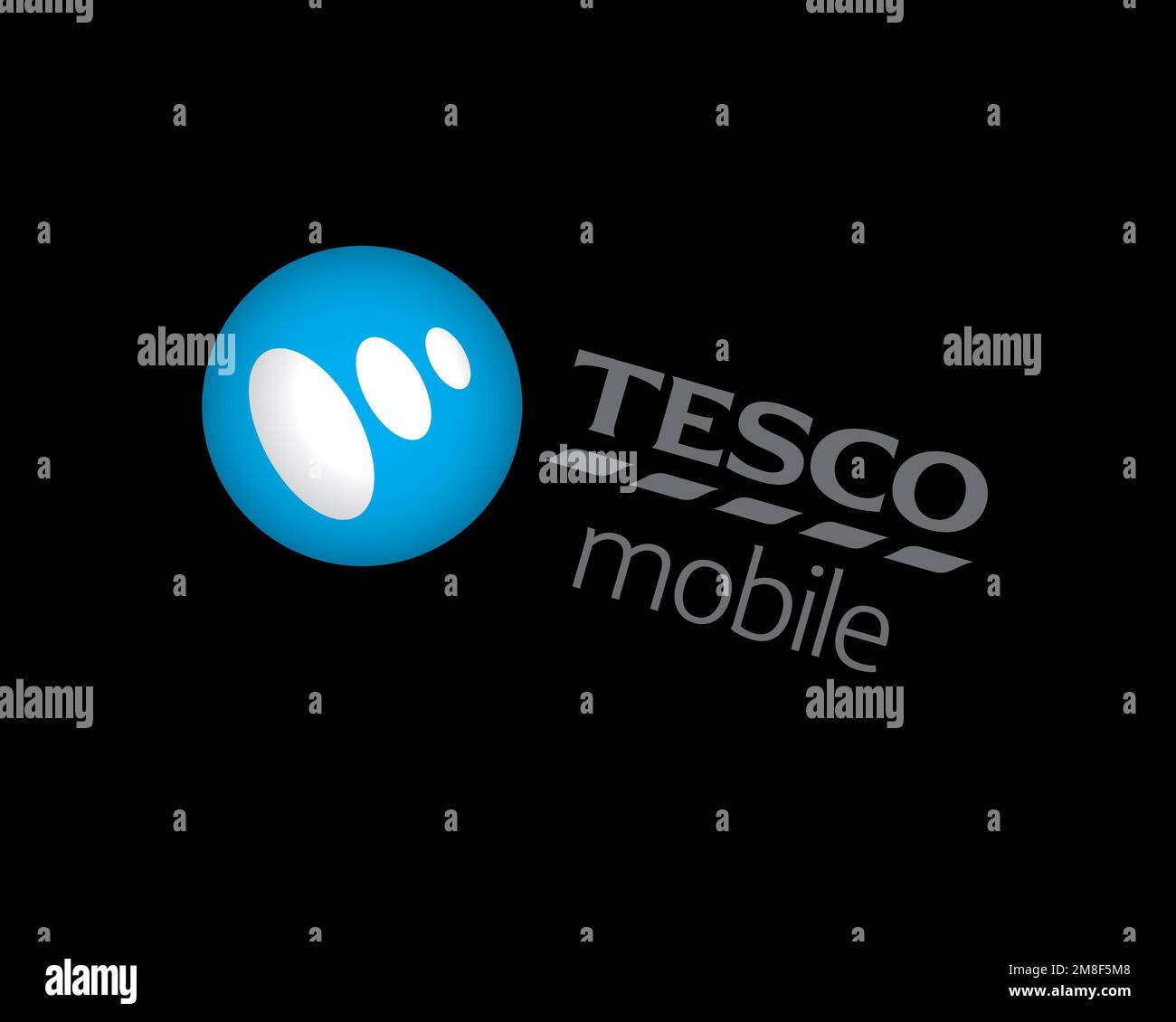 Tesco Mobile, rotated logo, black background B Stock Photo - Alamy