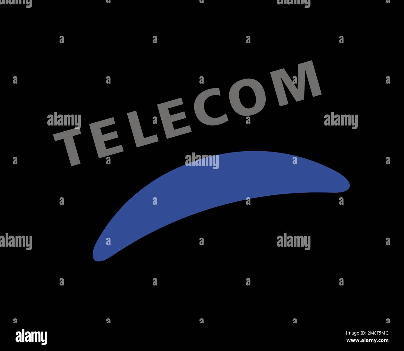 Telecom Argentina, rotated logo, black background Stock Photo - Alamy