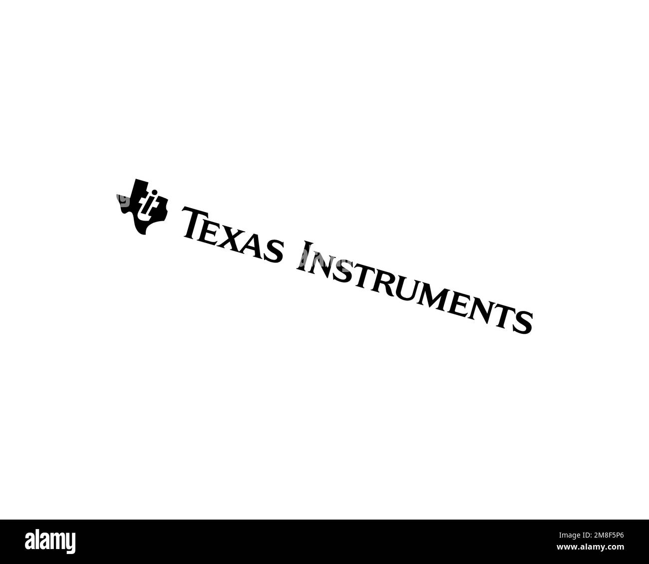 Texas Instruments, rotated logo, white background B Stock Photo - Alamy