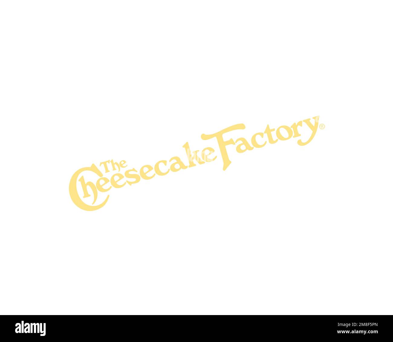 The Cheesecake Factory, Rotated Logo, White Background Stock Photo - Alamy