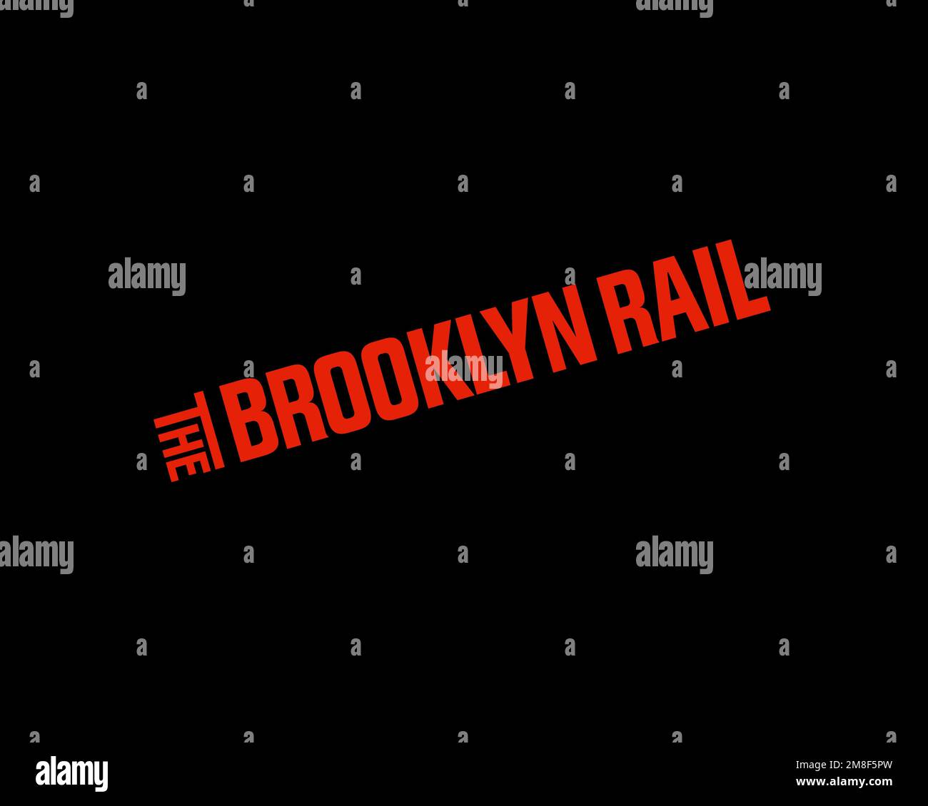 The Brooklyn Rail, rotated logo, black background Stock Photo - Alamy