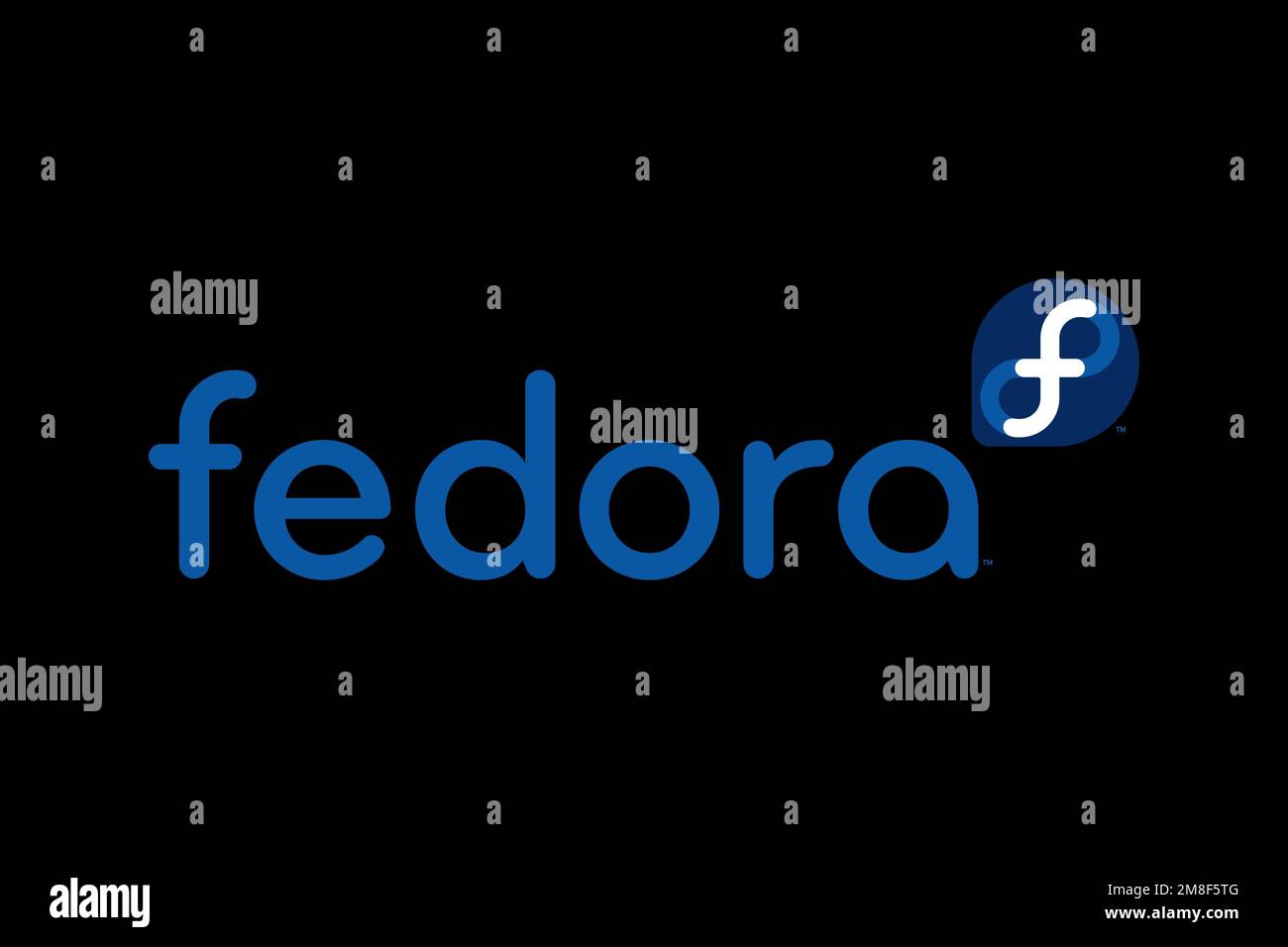 The Fedora Project, Logo, Black background Stock Photo - Alamy