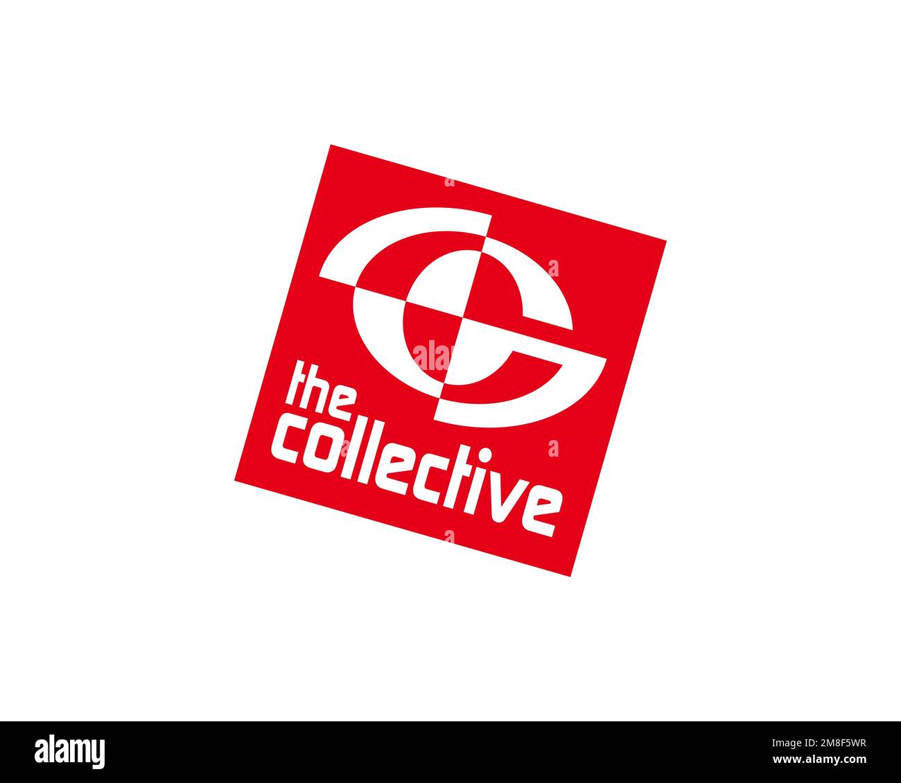 The Collective company, rotated logo, white background B Stock Photo ...