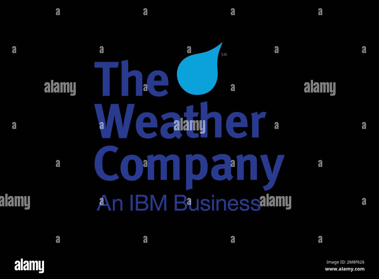 The Weather Company, Logo, Black background Stock Photo - Alamy