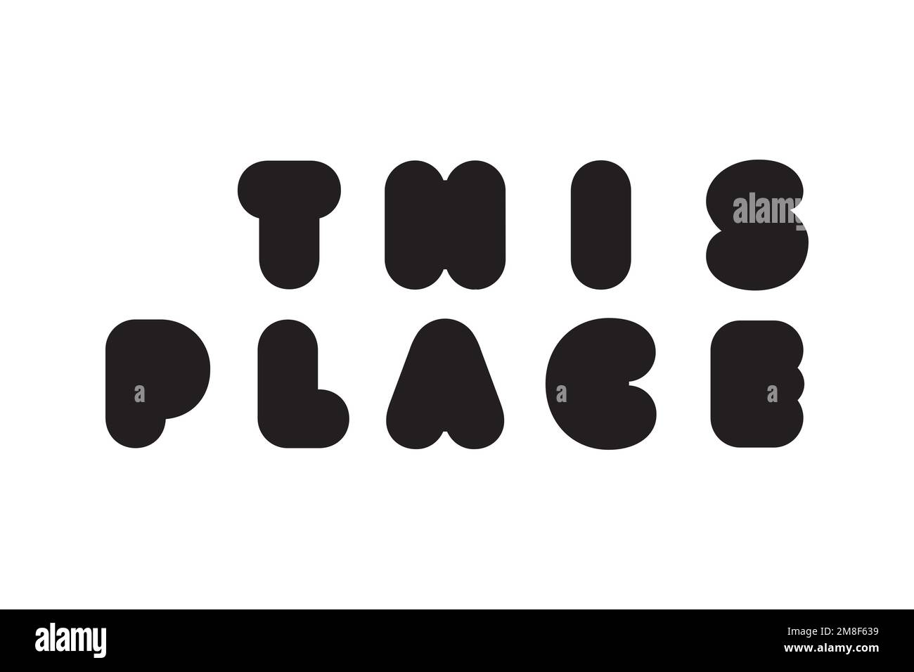 This Place agency, Logo, White background Stock Photo - Alamy