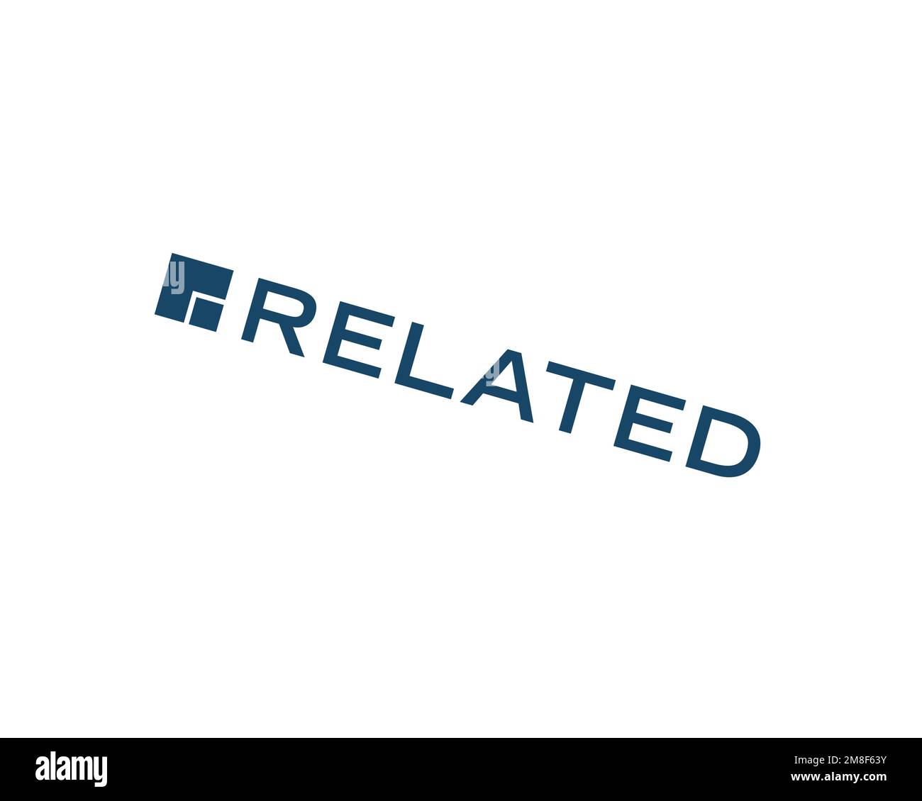 The Related Companies, rotated logo, white background B Stock Photo - Alamy