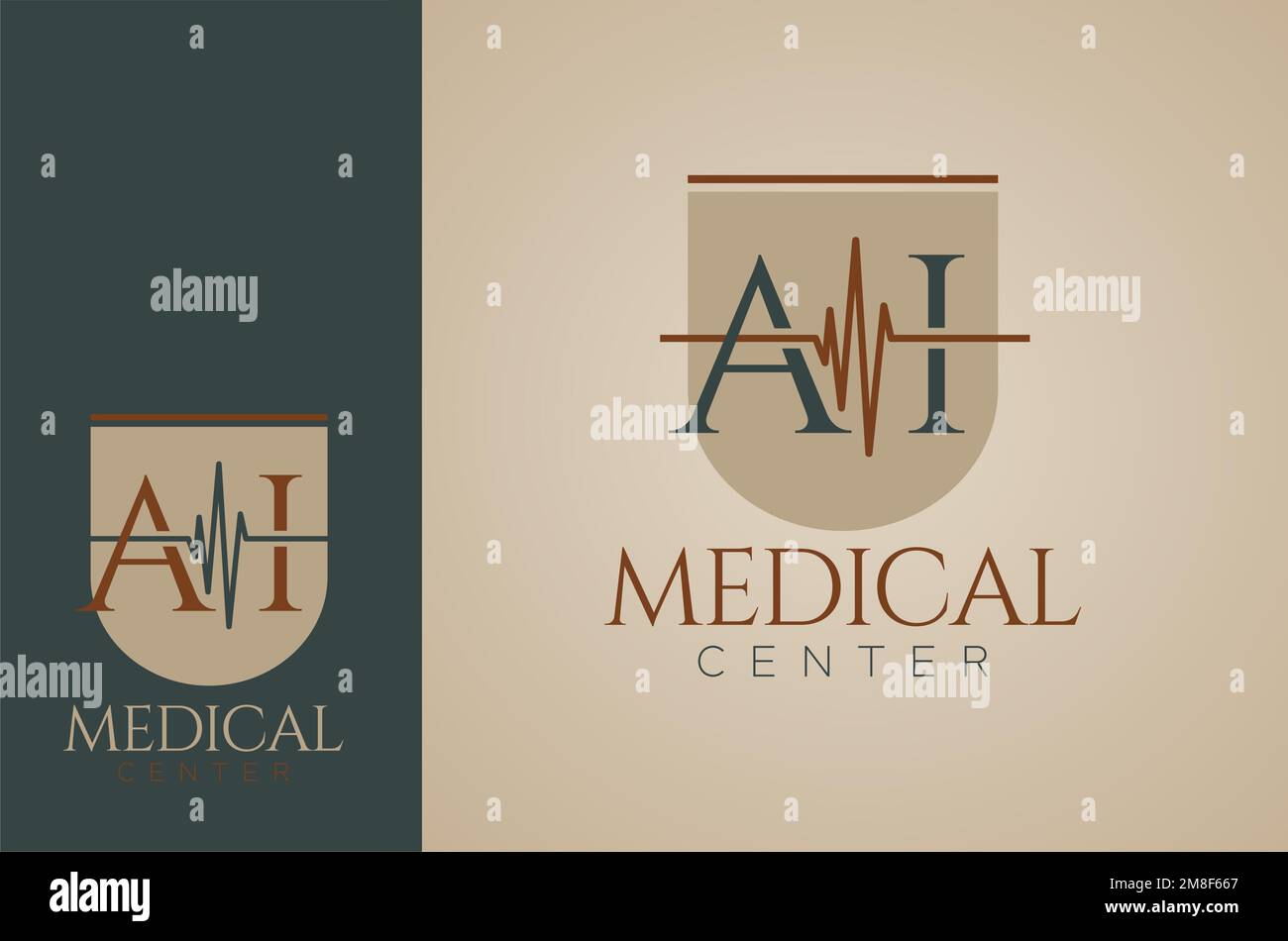 medical logo based on the initial letter AI Stock Vector Image & Art ...