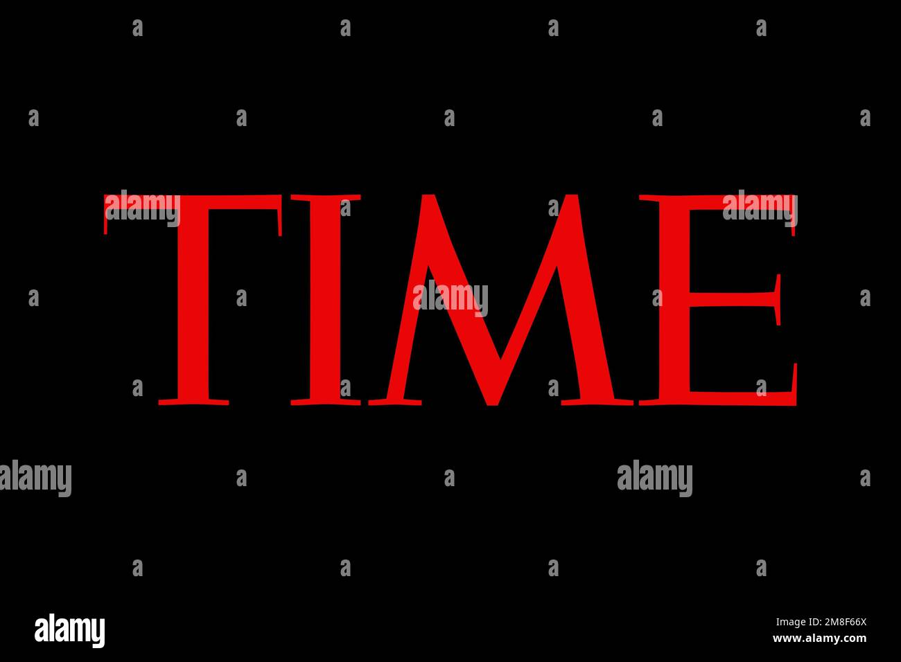 Time magazine, Logo, Black background Stock Photo - Alamy