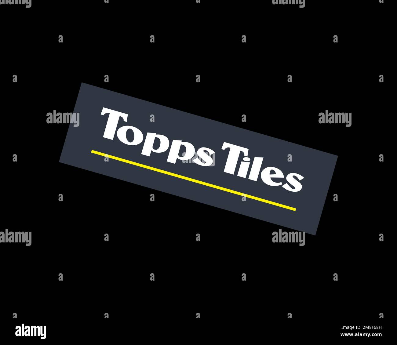 Topps Tiles, rotated logo, black background B Stock Photo - Alamy
