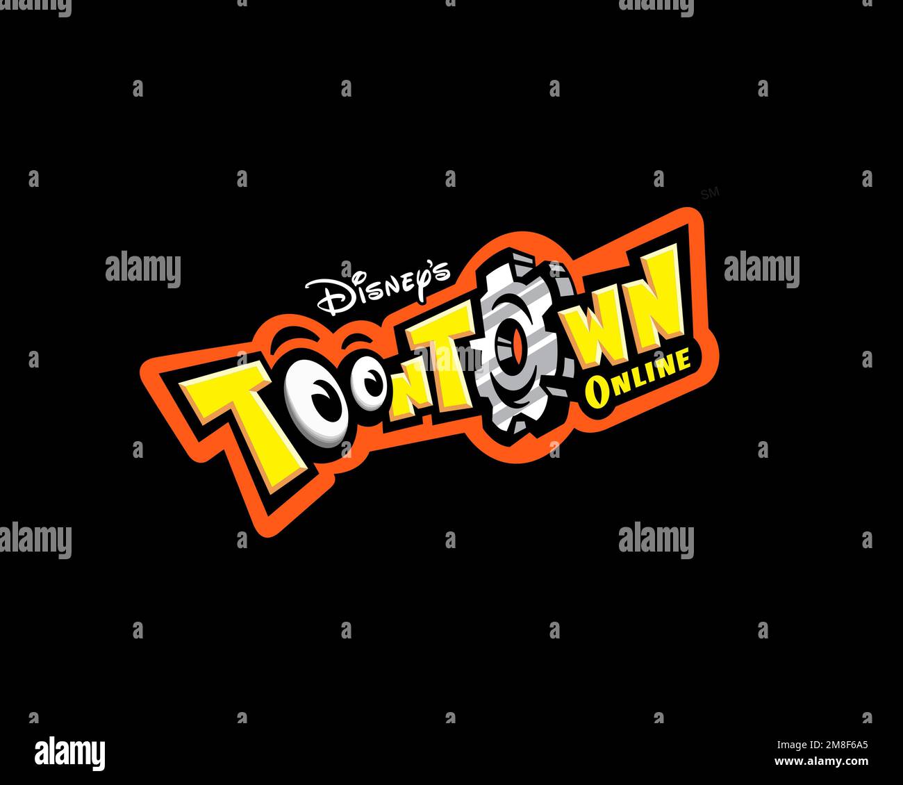 Toontown Online, rotated logo, black background Stock Photo - Alamy