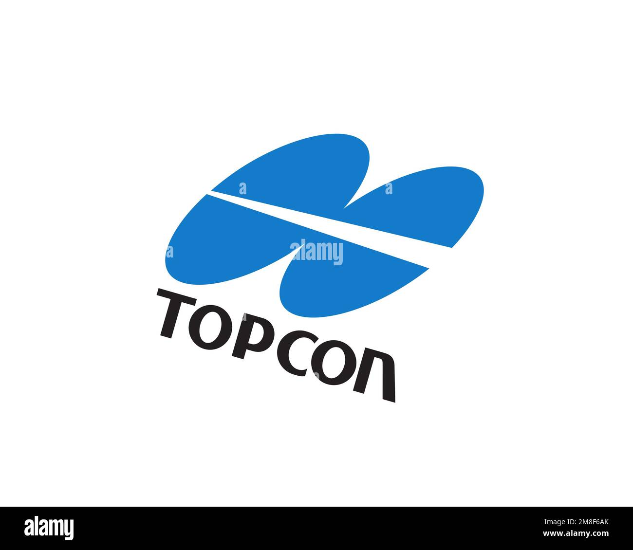 Topcon, rotated logo, white background B Stock Photo - Alamy