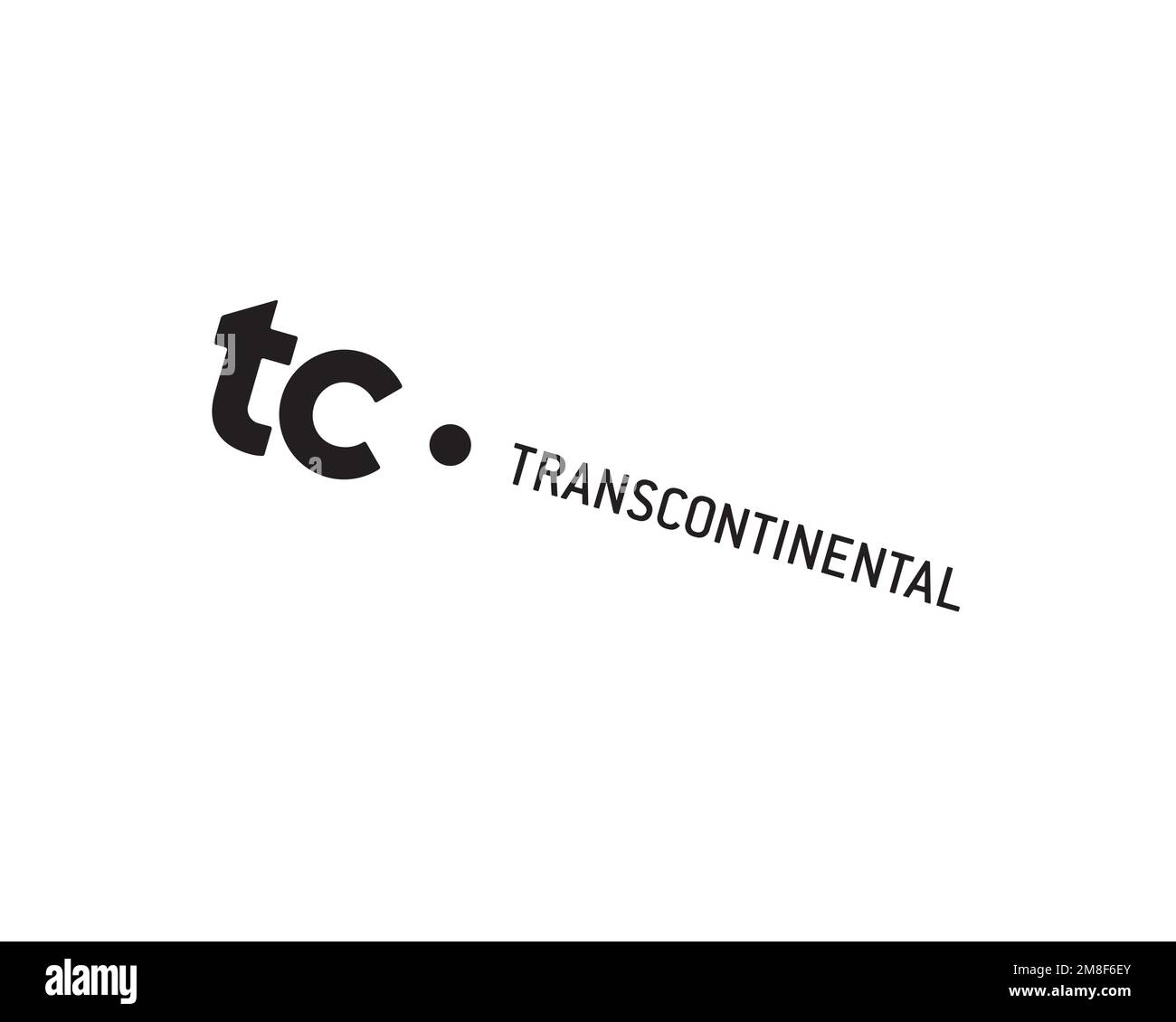 Transcontinental company, rotated logo, white background B Stock Photo ...