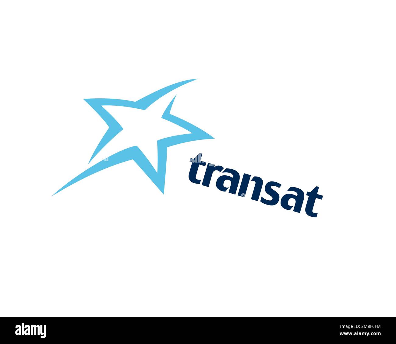 Transat A. T. rotated logo, white background B Stock Photo - Alamy
