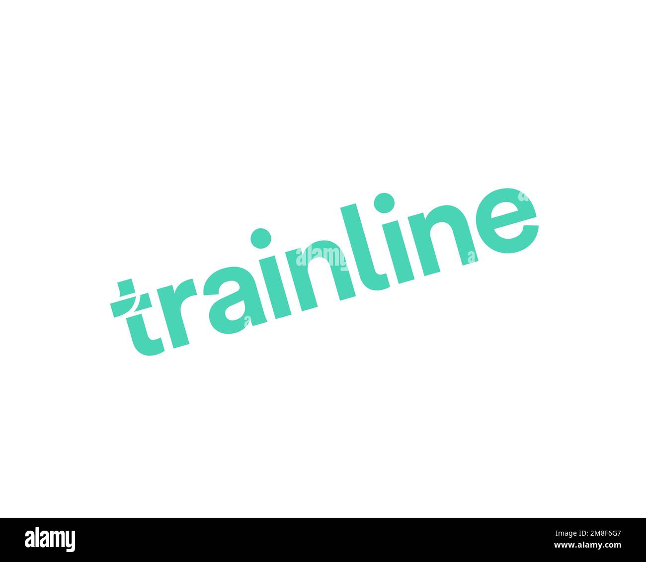 Trainline, rotated logo, white background Stock Photo - Alamy