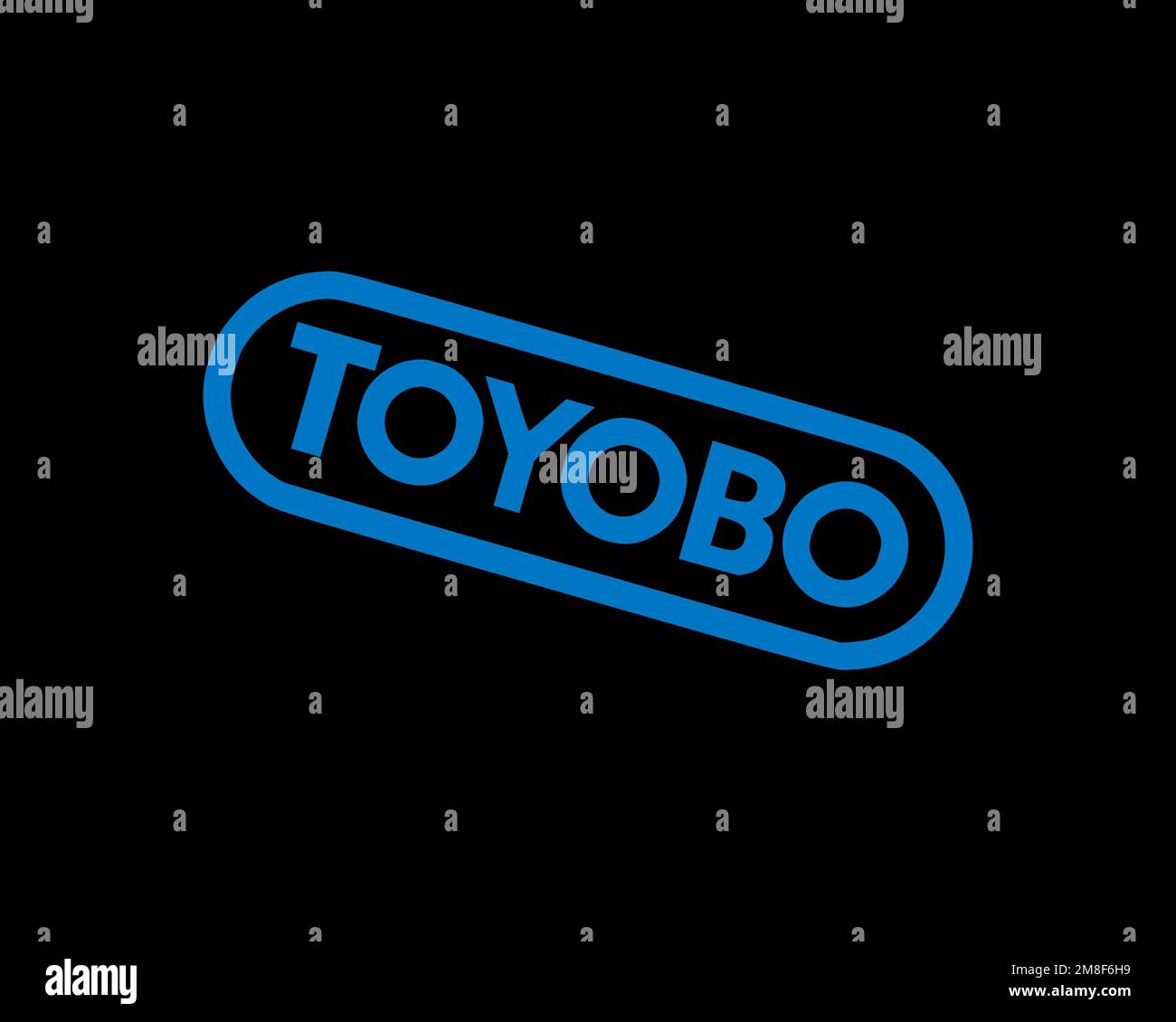 Toyobo, rotated logo, black background B Stock Photo - Alamy