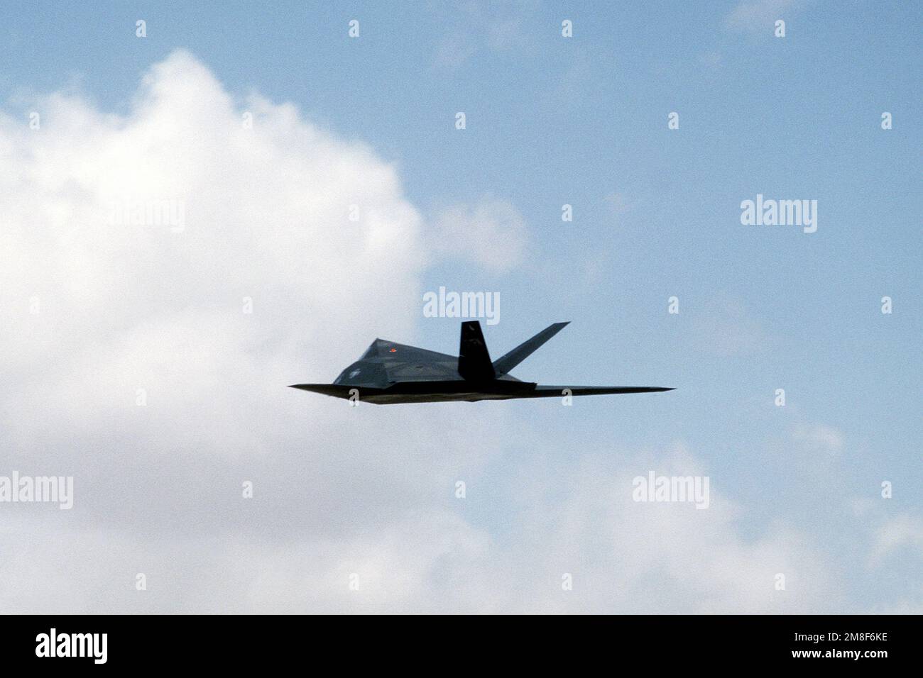 An F-117A stealth fighter aircraft of the 37th Tactical Fighter Wing on ...