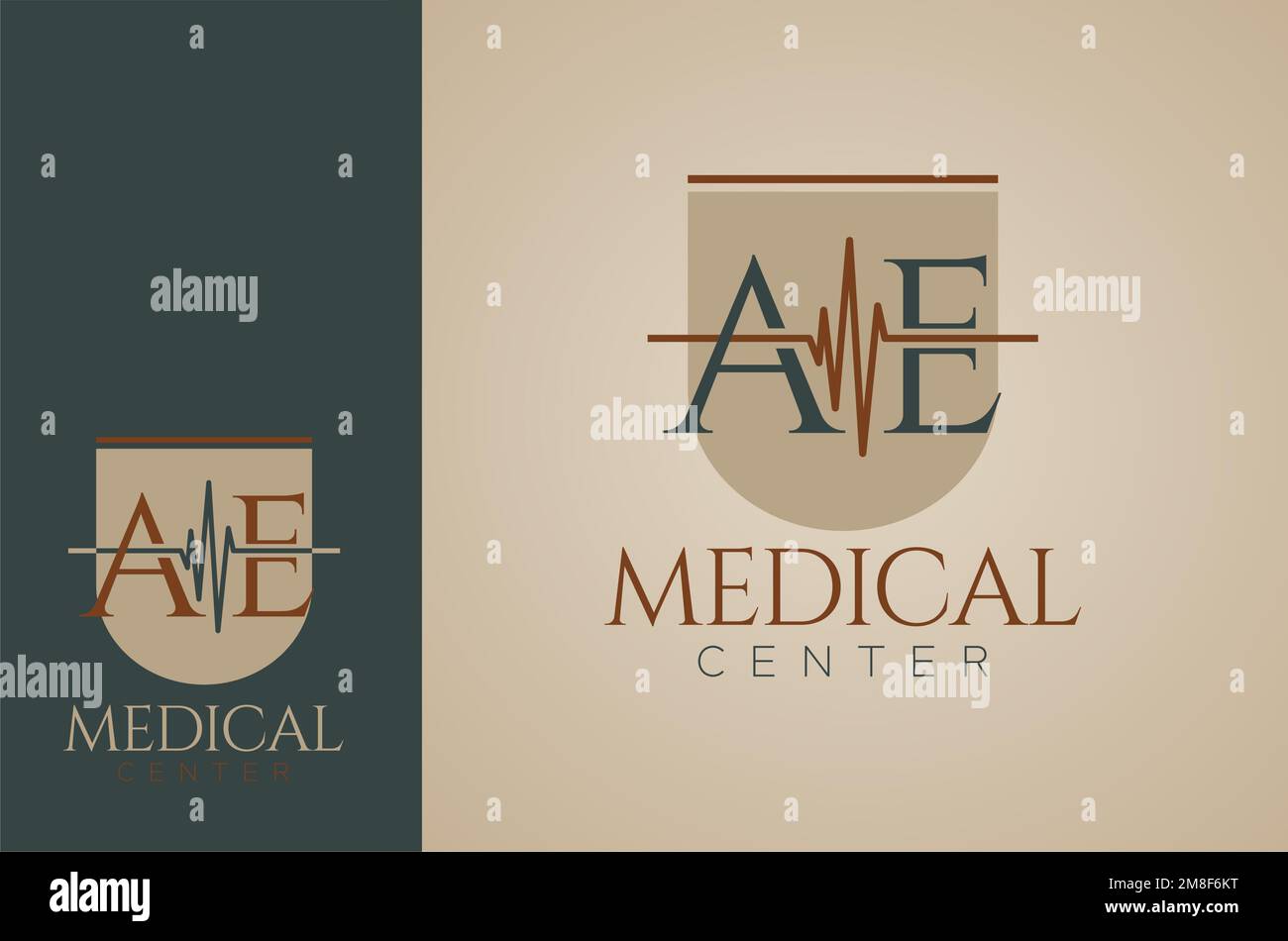 medical logo based on the initial letter AE Stock Vector Image & Art - Alamy