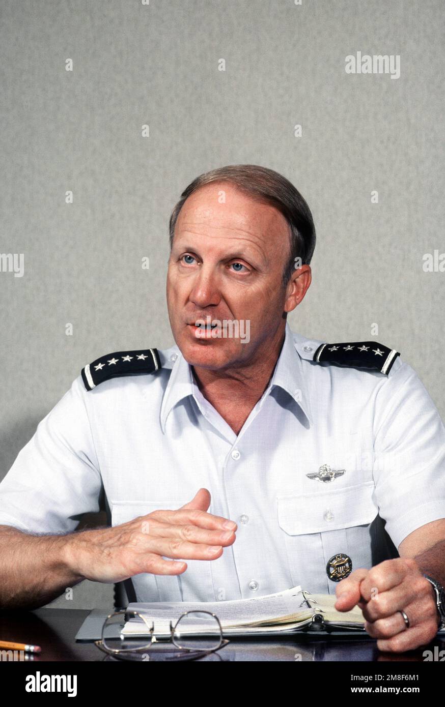 GEN. Jimmie V. Adams, commander in chief, Pacific Air Forces, answers ...