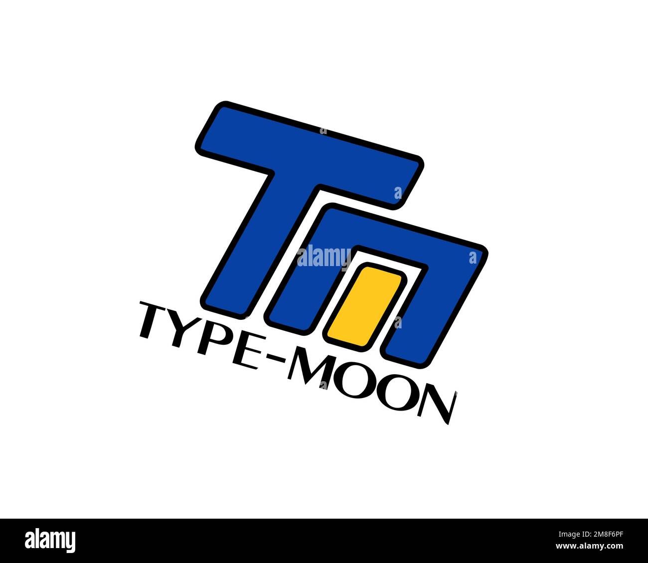 Type Moon, rotated logo, white background B Stock Photo - Alamy