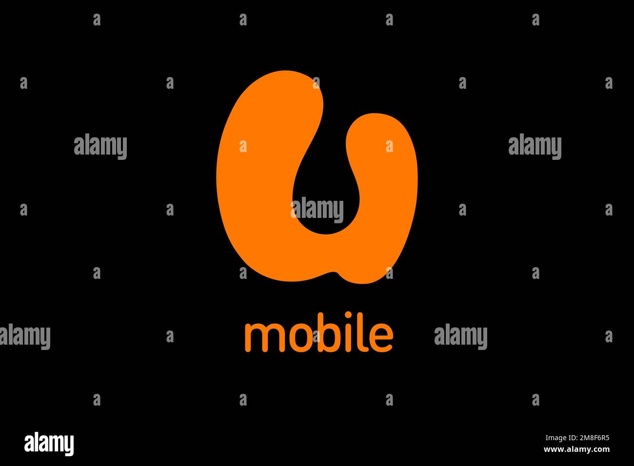 U Mobile, Logo, Black background Stock Photo - Alamy