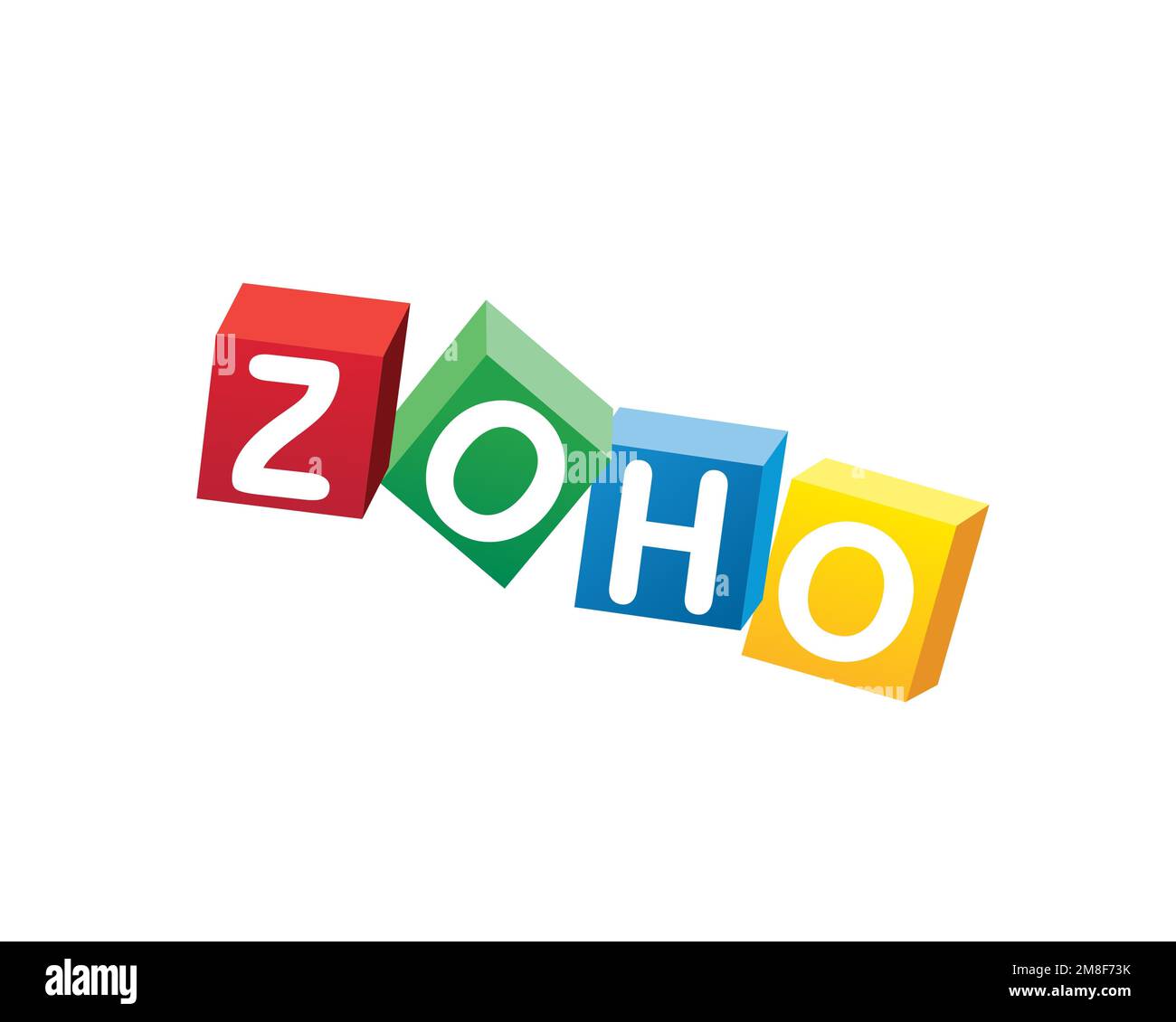 Zoho Office Suite, rotated logo, white background B Stock Photo - Alamy