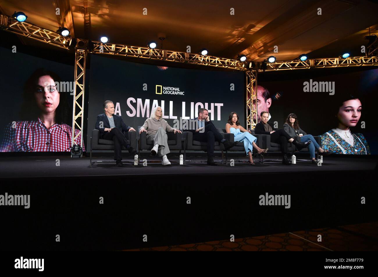Tony Phelan, from left, Joan Rater, Liev Schreiber, Bel Powley, "Joe ...