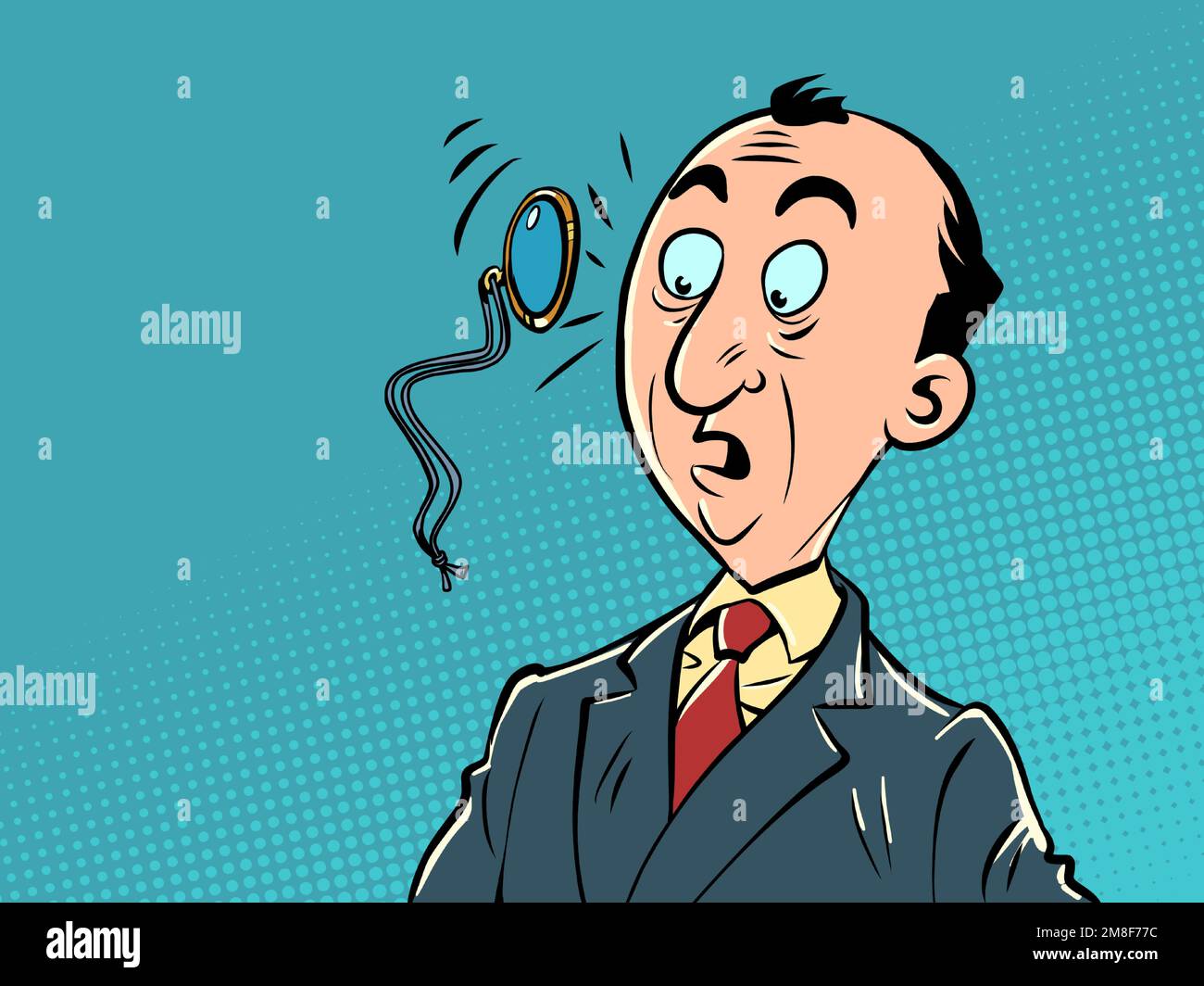 Holding monocle Stock Vector Images - Alamy