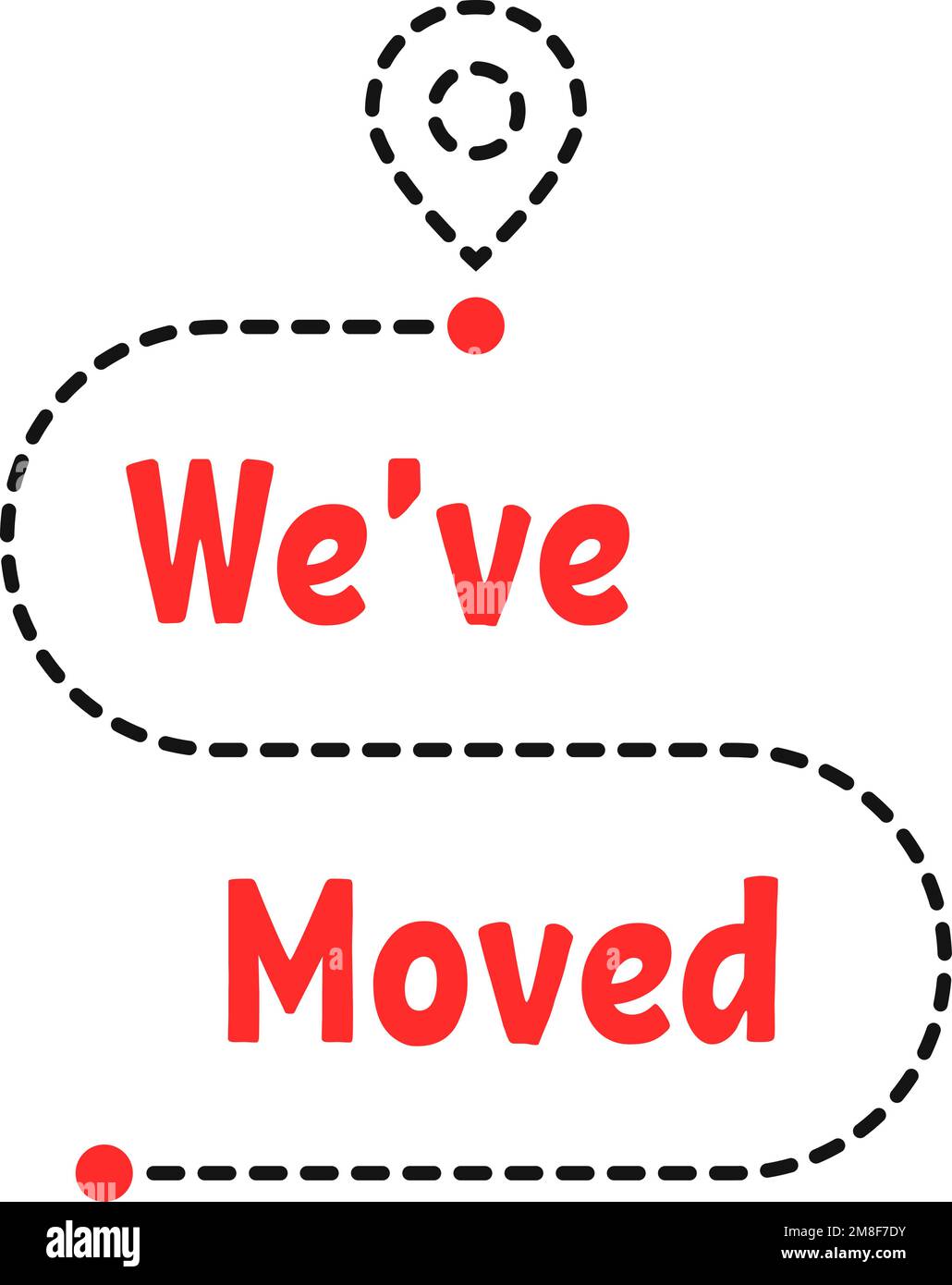 Moving announcement relocation Cut Out Stock Images & Pictures - Alamy